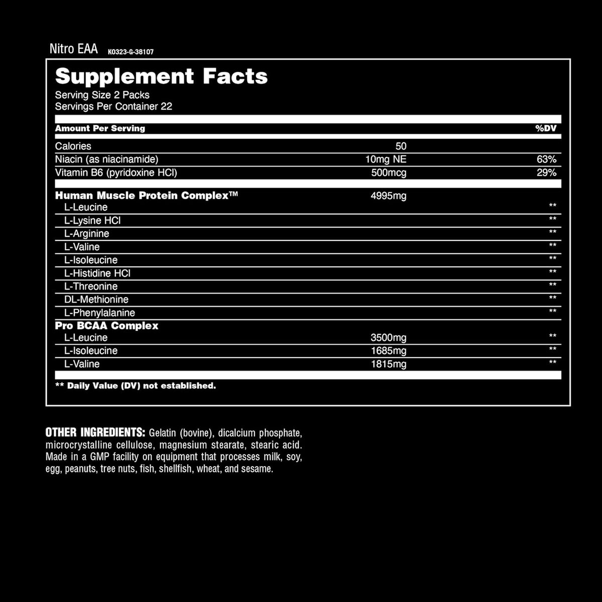 Animal Nitro EAA Aminoácidos Essenciais 44 Packs